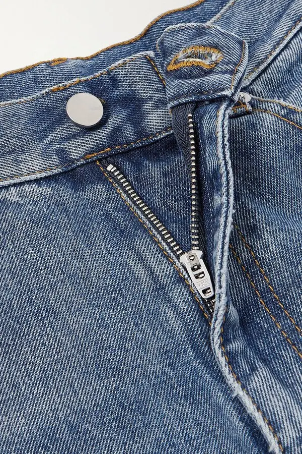 Molly Goddard Lily High-Rise Wide-Leg Jeans In Mid Denim - 75% Off